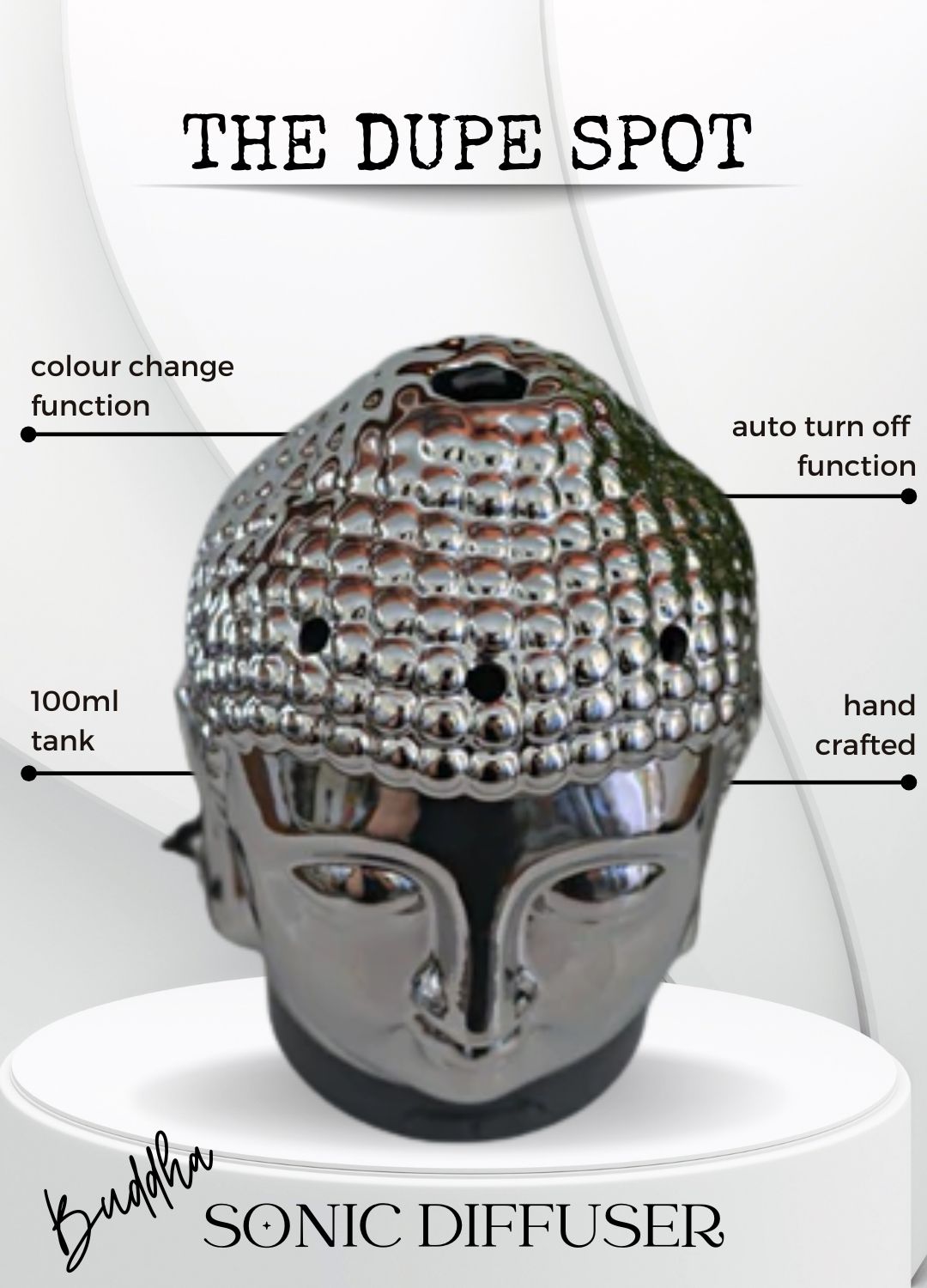 Sonic diffuser ~ Silver Buddha